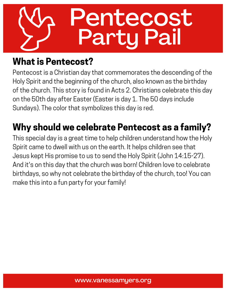 Pentecost Party Pail – KidzMatter