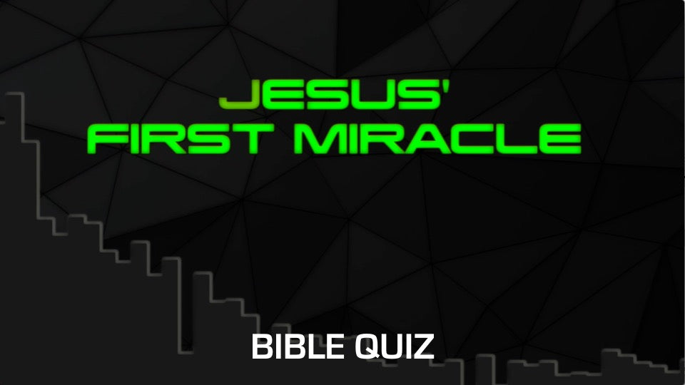 Jesus' First Miracle Bible Quiz Video – KidzMatter