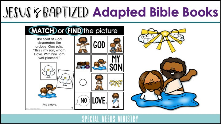 Jesus is Baptized Adapted Books – KidzMatter