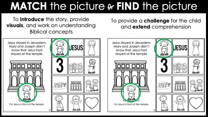 Jesus in the Temple Adapted Books [Black and White] – KidzMatter