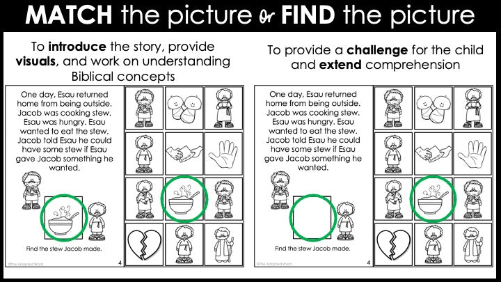 Jacob and Esau Adapted Books (Black and White) – KidzMatter