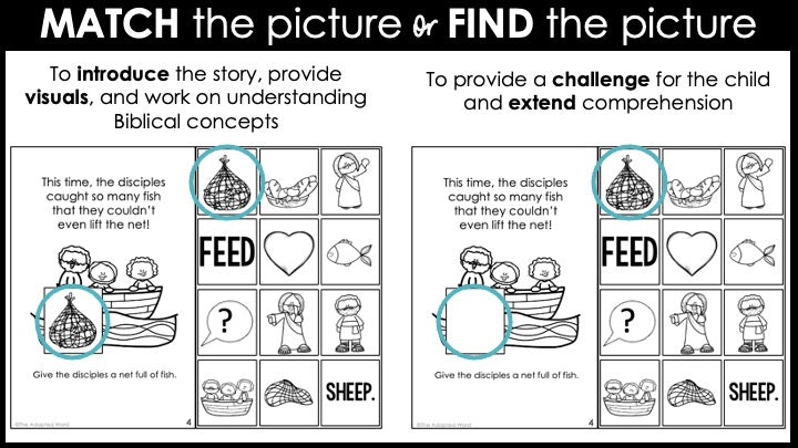 The Miraculous Catch of Fish Adapted Books (Black and White) – KidzMatter