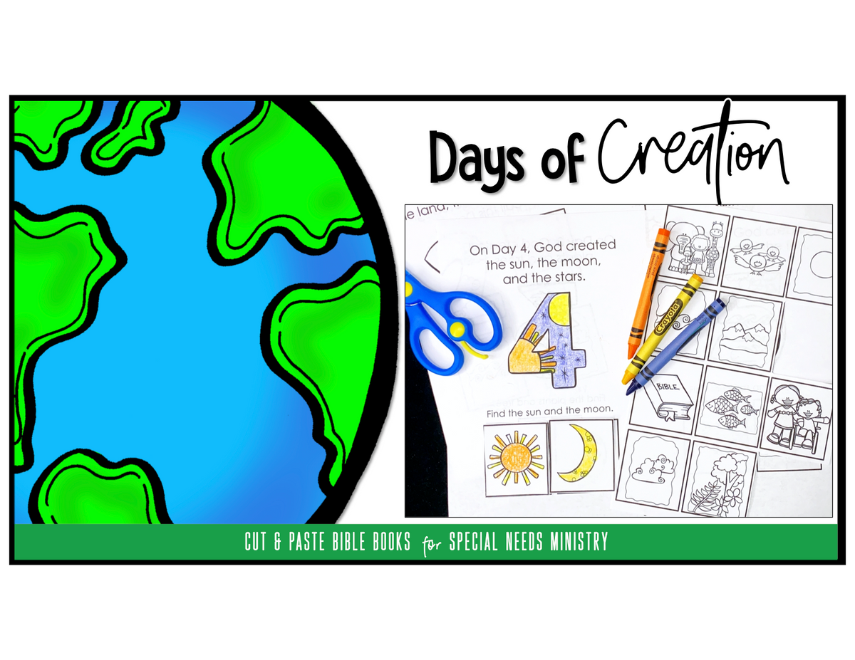 Days of Creation Adapted Books (Black and White) – KidzMatter