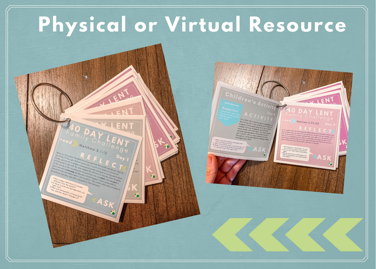 40 Day Family Lent Challenge Cards – KidzMatter